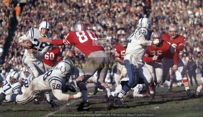 COLTS at 49ERS 12/16/1961 Alex Hawkins PRINT FROM 120mm NEGATIVE (5 ...