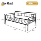 Japanese Black Metal Daybed: Functional Twin Size, Versatile Single Bed ...