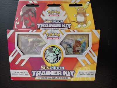 Pokémon TCG: Sun & Moon Trainer Kit Lycanroc & Alolan Raichu Card Game ...