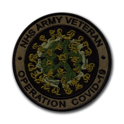 NHS ARMY VETERAN Operation COVID - subdued Patch/Badge Embroidered ...