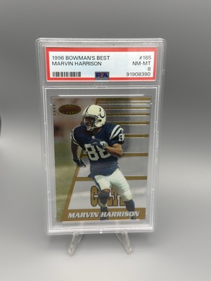 1996 BOWMAN'S BEST #165 MARVIN HARRISON ROOKIE RC PSA 8 | eBay