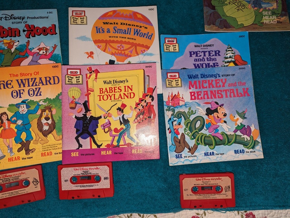 Walt Disney Storyteller Collector Set 11 BOOKS W/ Tapes Vintage 1970-78 ...