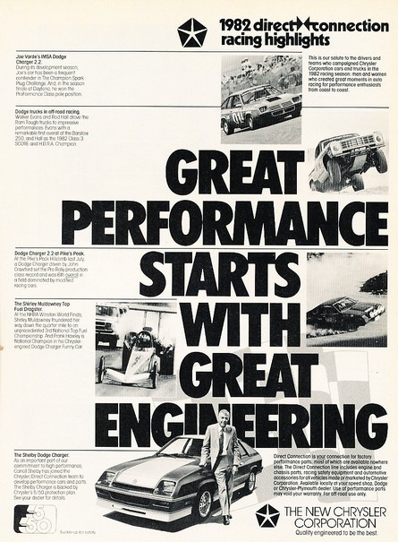 1982 Carroll Shelby Dodge Charger Advertisement Print Art Car Ad D122 ...