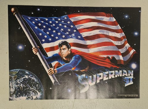 DC Comics Superman 2 The Movie Christopher Reeve Poster 23"x16" Promo ...
