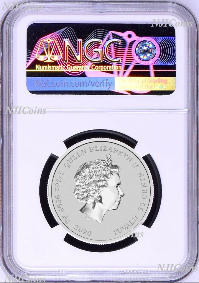 2020 Homer Simpson Colored 1/2oz .9999 Silver Half Dollar COIN NGC MS70 ...