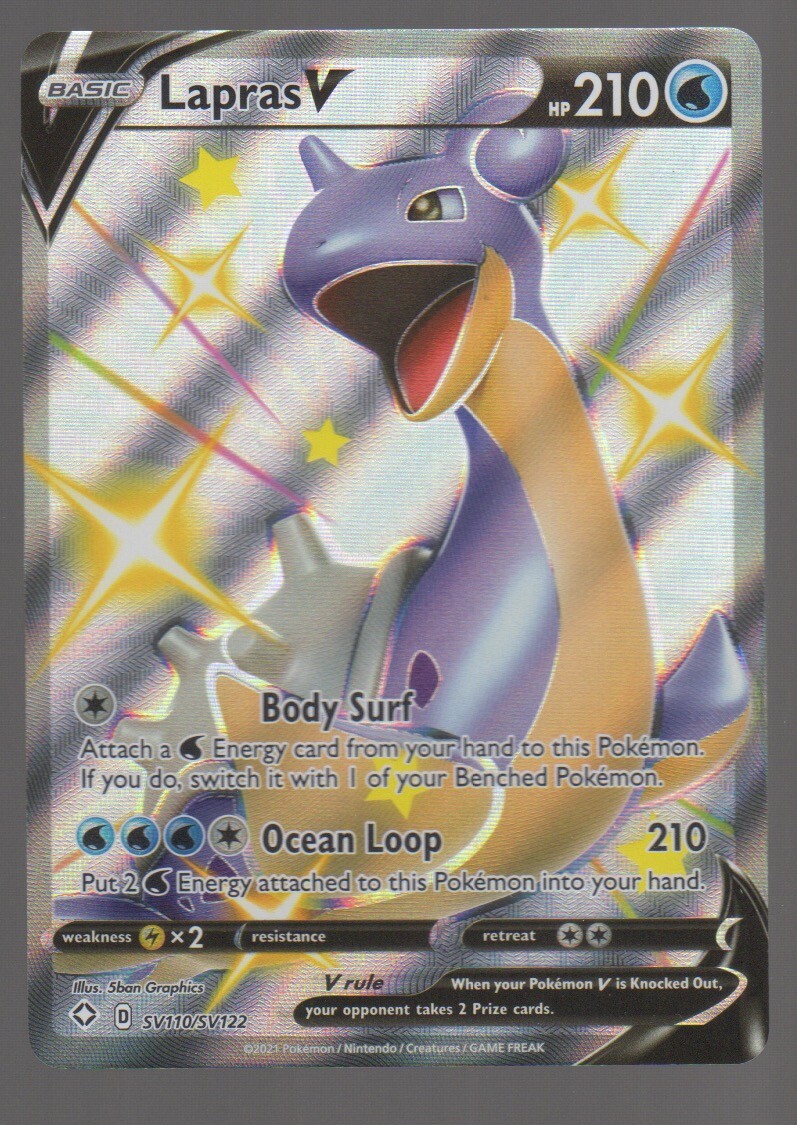 Shiny Lapras Pokemon Card - Printable Cards
