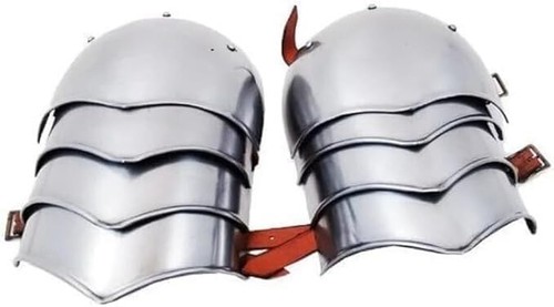 Medieval Pauldrons Knight Warrior Armor Shoulder Silver Finish Armor ...