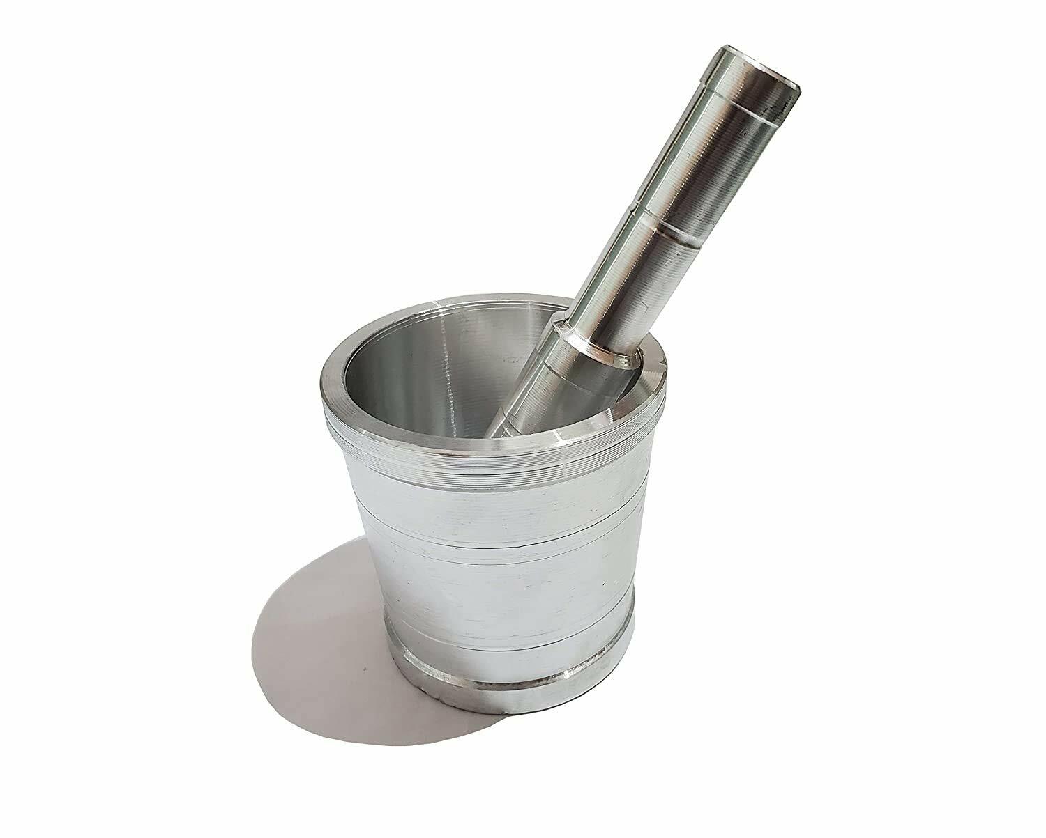 Heavy Gauge Mortar and Pestle Or Khal Dasta Ural Set Aluminium Kitchen ...