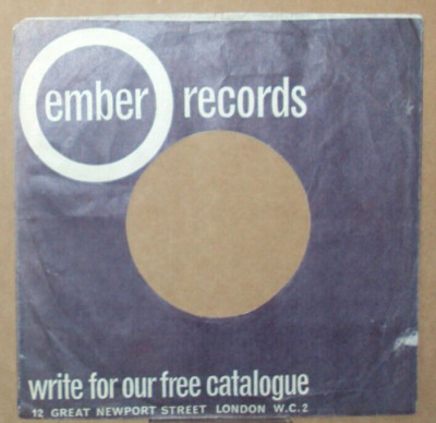 "Ember","Company Sleeve","Original","45rpm","7inch","Record","Vintage ...