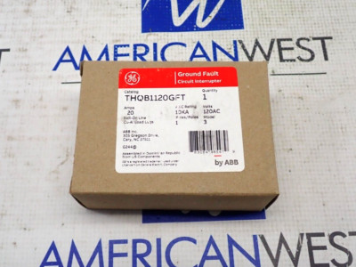 NEW GE THQB1120GFT Single Pole 20 Amp 120 V Bolt On Ground Fault ...