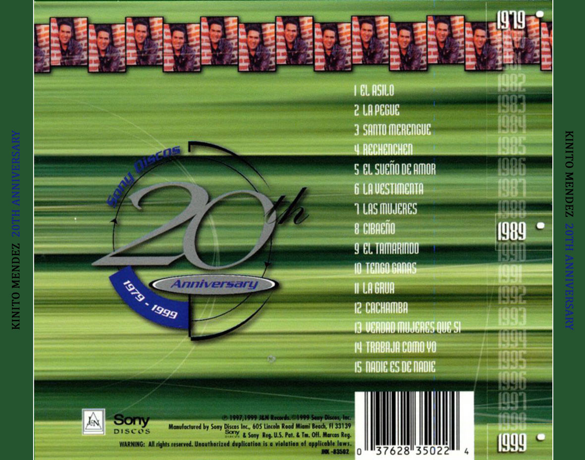 KINITO MENDEZ - 20TH ANNIVERSARY SONY DISCOS 37628350224| eBay
