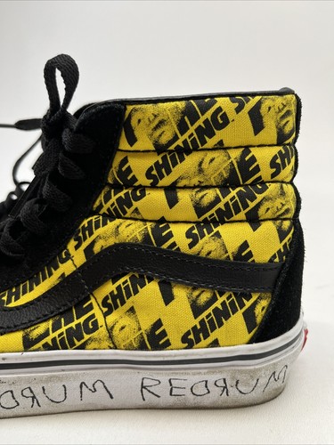 Vans Yellow & Black The Shining Horror Movie Room 237 Redrum Sk8-Hi ...