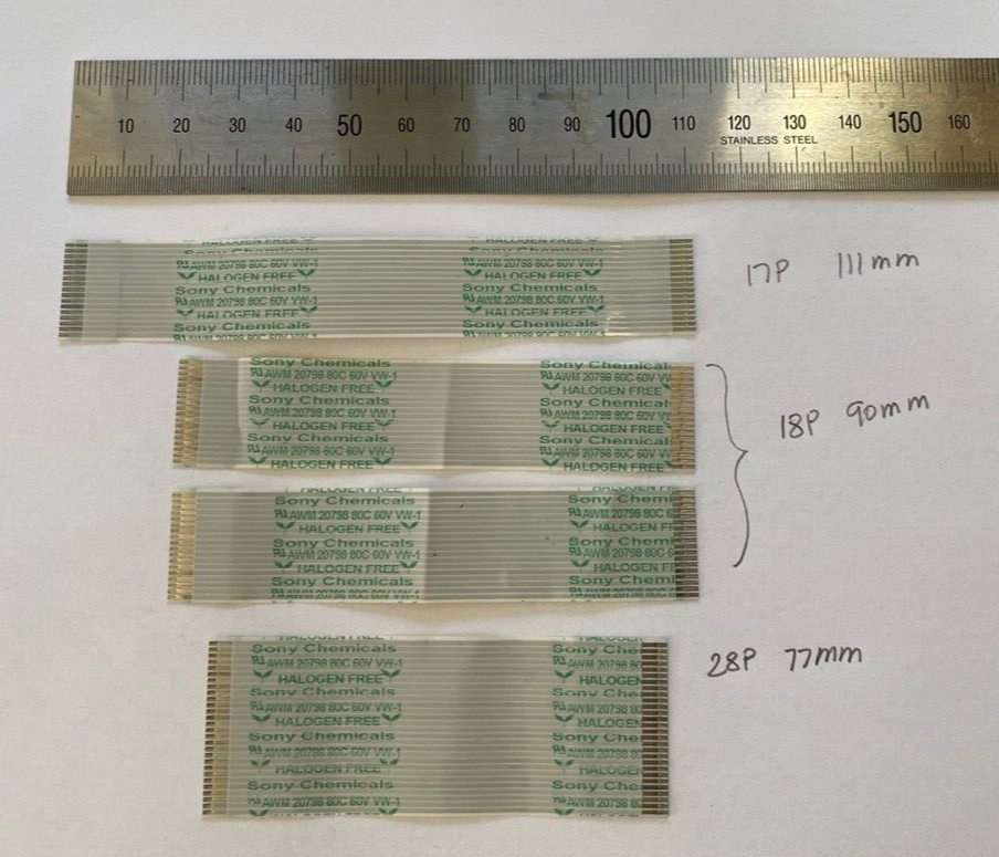 Sumitomo - Y AWM 2896 80c Vw-1 Ribbon Cable 50 Pin 4 5/8" Long for sale ...