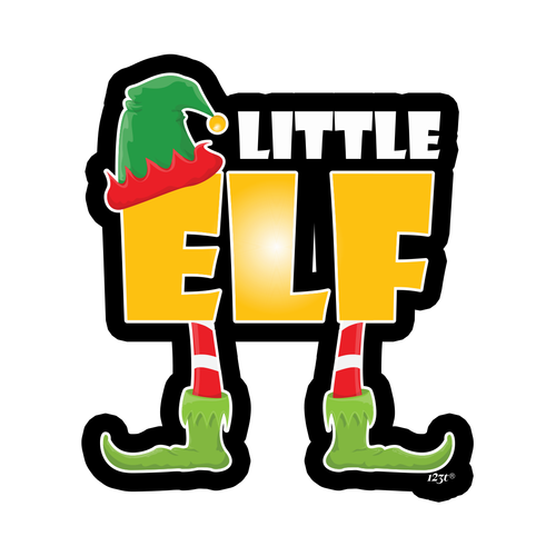 2 x Car Stickers Elf Christmas little Decal Truck Bumper Laptop Window ...