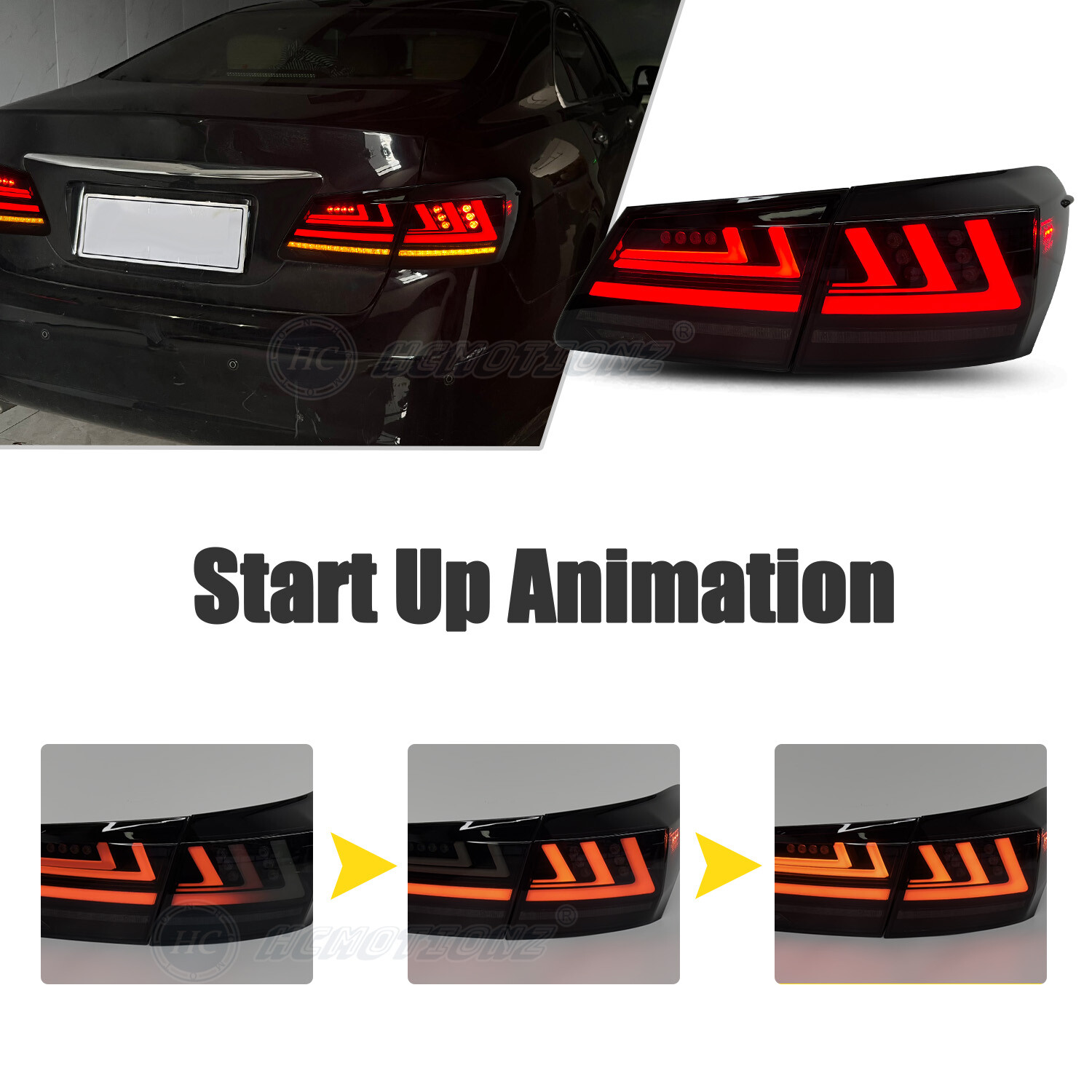 LED Tail Lights For Lexus ES350 ES 350 2007-2012 Smoked Rear Lamps ...