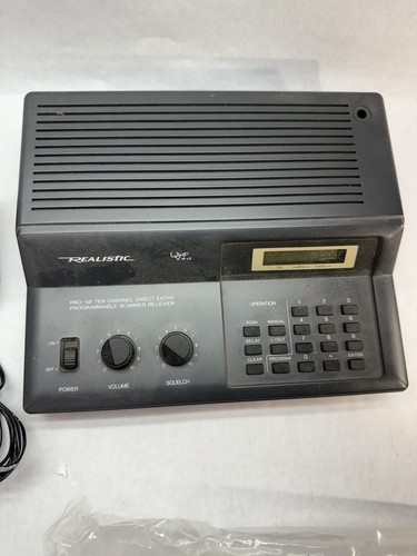 Realistic Pro-58 10-Channel Programmable Scanning Receiver W/Box ...