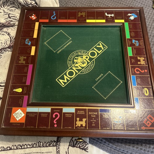 Vintage 1991 Franklin Mint Wood Monopoly Collector's Edition Set Board ...