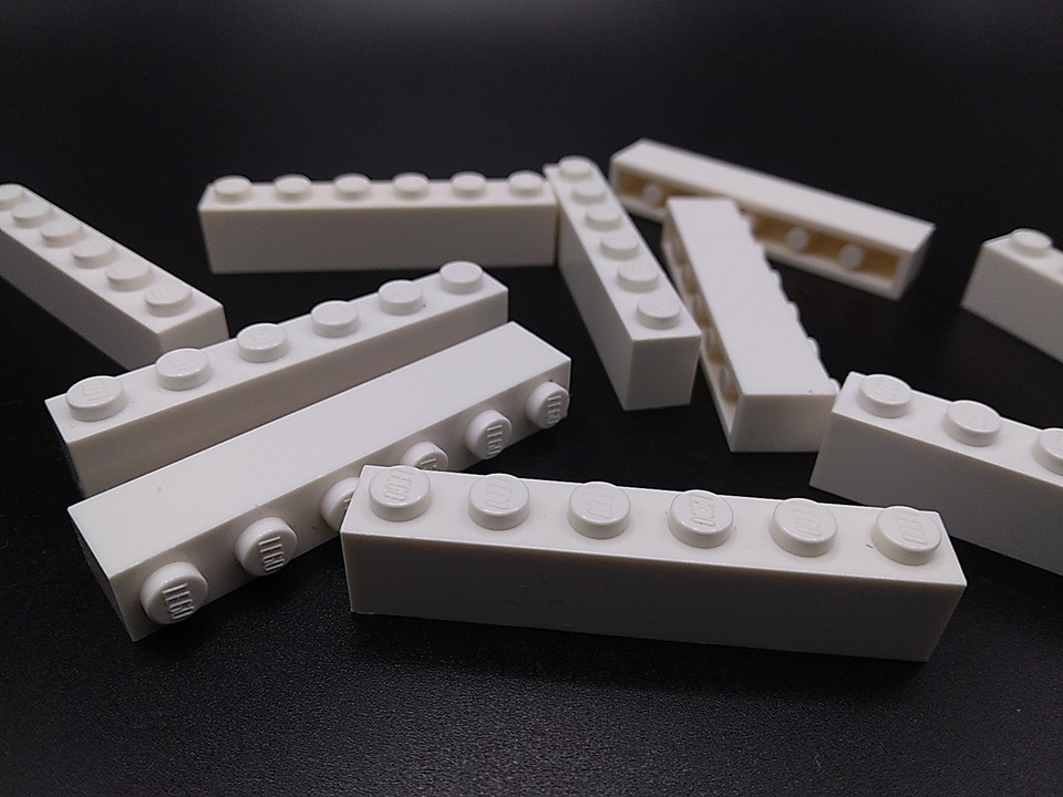 Lego 10 White 1x6 stud Bricks 3009 | eBay