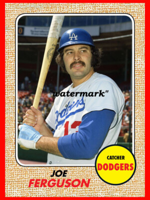 JOE FERGUSON Custom Made Baseball Art Card Los Angeles Dodgers MINT | eBay
