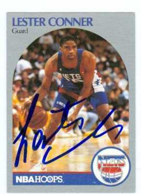 Lester Conner autographed Basketball Card (New Jersey Nets) 1990 Hoops ...