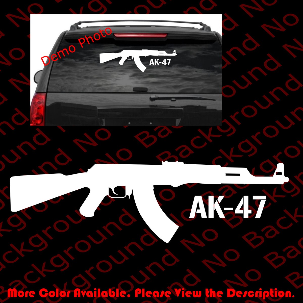 Ak47 Ak47 Rifle Vinyl Diecut Decal Car Window Laptop
