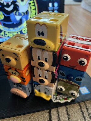 Disney Cubee Lot (10) Musical Cubes Figures Takara Japan Exclusive Toy ...