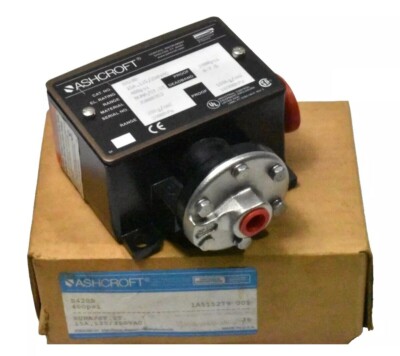 Ashcroft B420B Pressure Switch 15A, 125/250 VAC, 400 PSI Range | eBay
