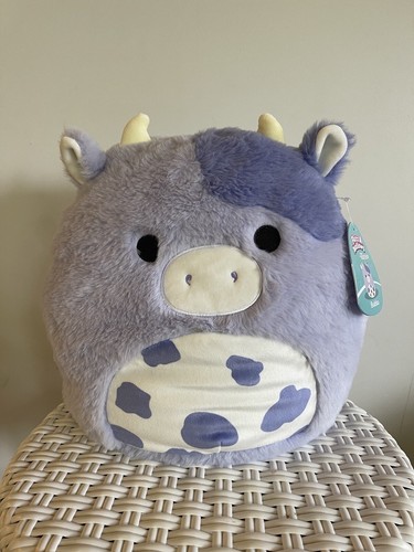 Squishmallows 16" Bubba The Fuzzy Purple Cow Fuzzamallow Squishmallow ...