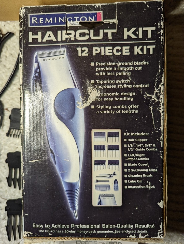 REMINGTON Haircut Kit HC70 12 Piece Haircut Kit Stainless Steel Blades ...
