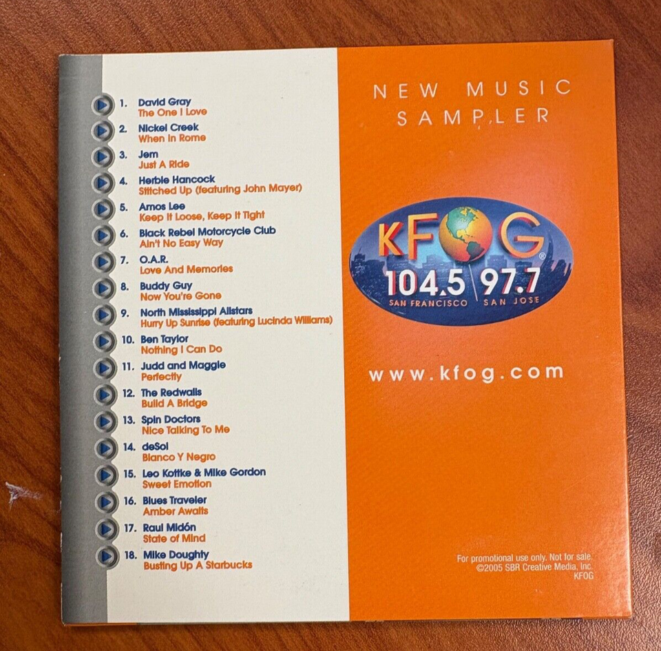 KFOG 104.5 FM - Sampler Promo (CD, 2005) ☆*VERY RARE*☆ | eBay