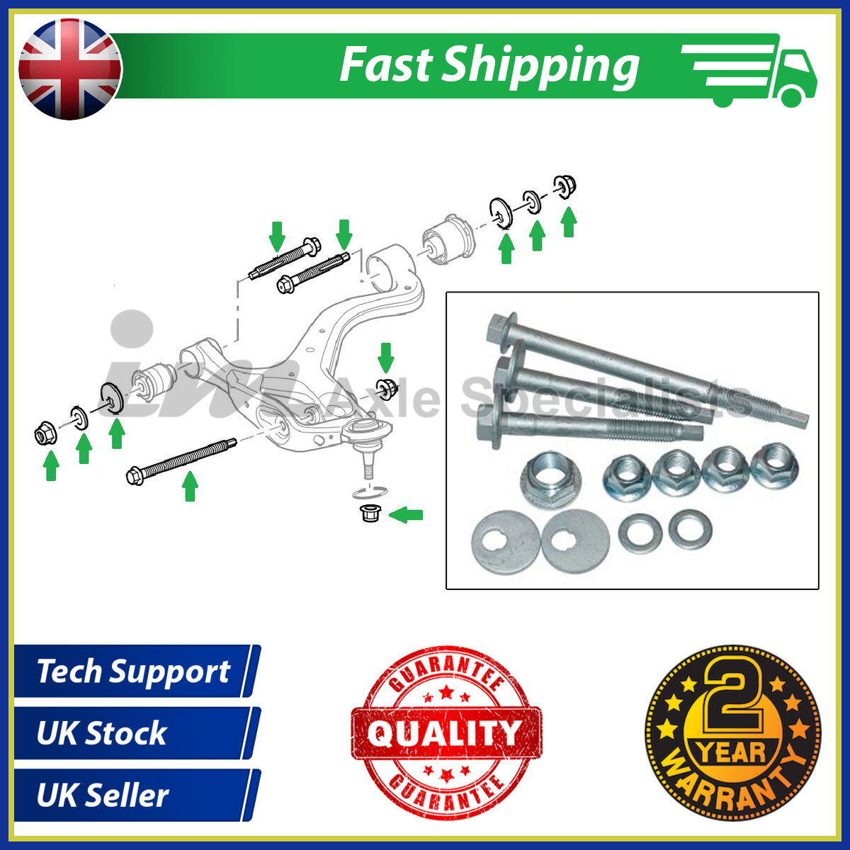 Suspension Arm Fitting Kit Bolts Nuts for Land Rover Range R Sport ...