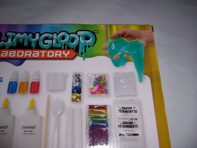 Slimy Gloop Slime Laboratory Kit for 5 Fun Creations Glitter Sparkle ...