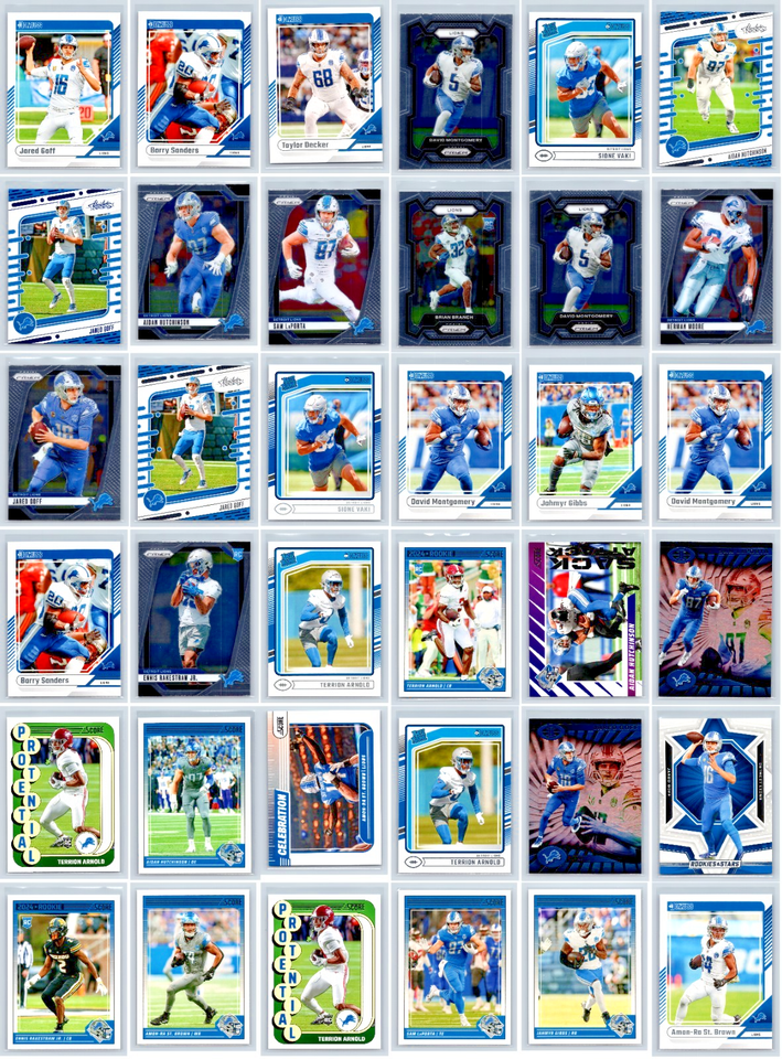 118 Card Lot - Detroit Lions - Jared Goff Jahmyr Gibbs Sam LaPorta - Inserts | eBay