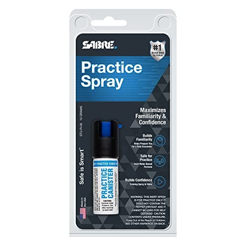 SABRE Practice Pepper Spray Keychain Free Design 10 ft Range Safety ...