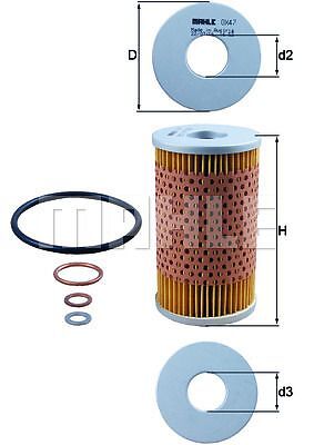 Mahle Oil Filter OX47D fits Mercedes Coupe W111, W112 220 SEB (111.021 ...
