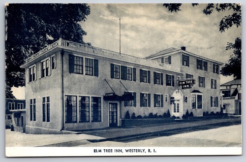Westerly Rhode Island~Elm Tree Inn & Main Street~1950s B&W Postcard | eBay