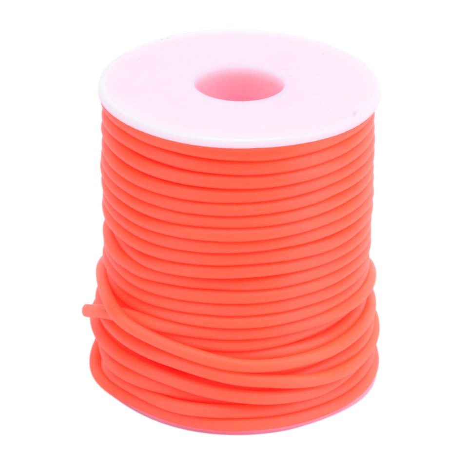 1Roll 3mm Hollow Pipe PVC Tubular Rubber Cord Wrapped Around White ...