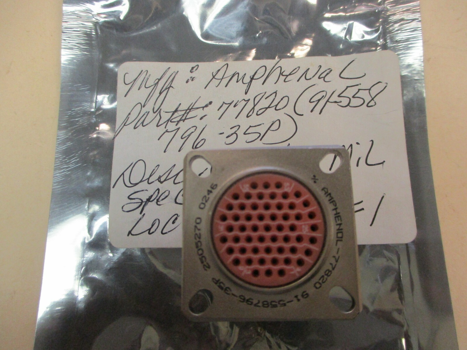 Amphenol 77820 (91-558796-35P) New Circular MIL Spec Connector | eBay