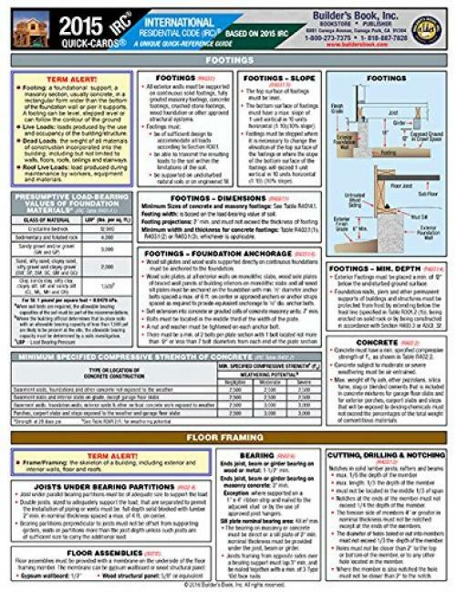 2015 International Residential Code® (IRC) Quick-Card Pamphlet – July ...