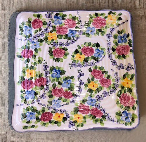 Platter Plate Linens n Things 11” Tabletops Unlimited Floral Rose ...