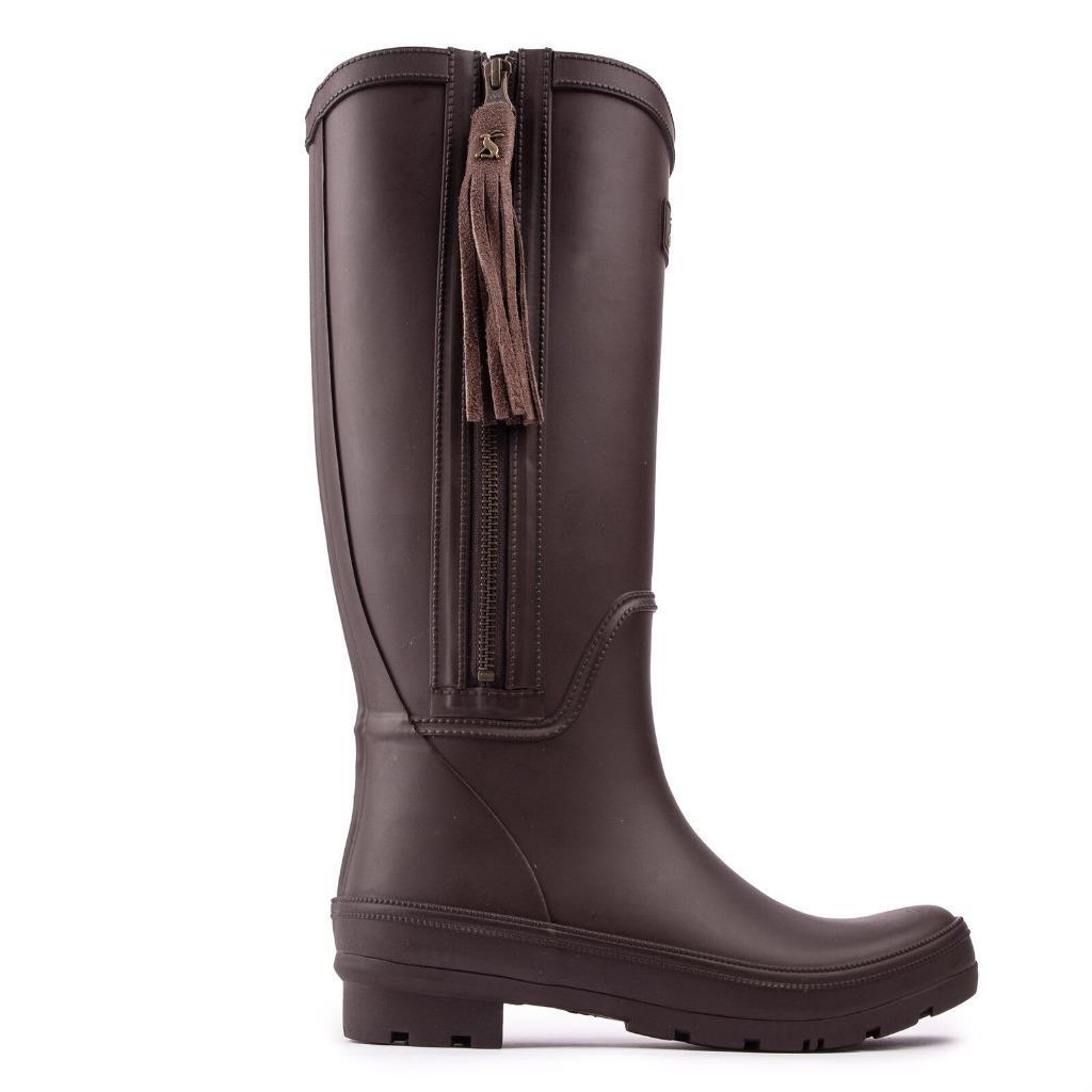 New NIB Joules Tall Dark Brown Collette Wellies Rain Boots Rainboots w/ Tassles | eBay