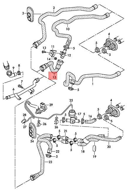 NEW AUDI A4 ALLROAD QUATTRO AVANT S4 COOLANT HOSE 8K0819371A ORIGINAL ...