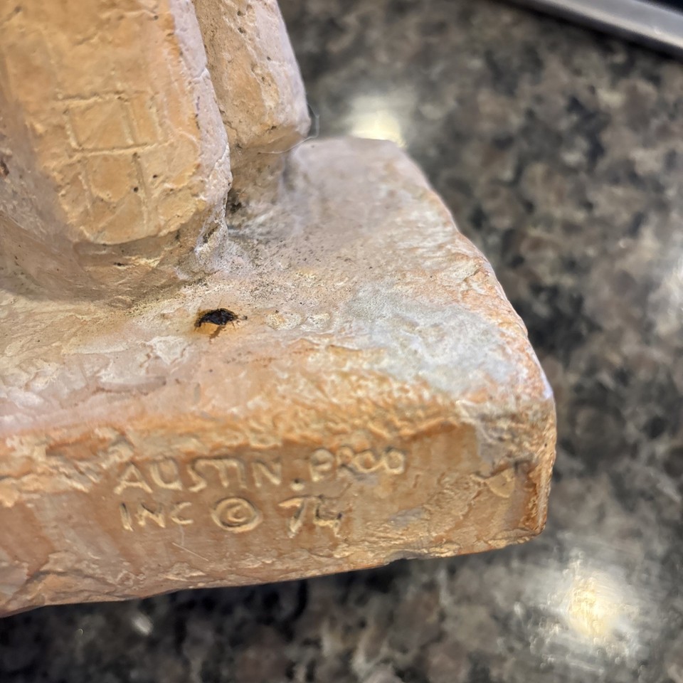 Austin Products 1974 Little Man Head Figurine 26 Inches Tall ...