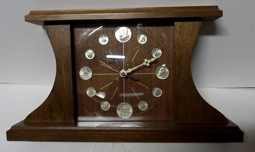 Numismatic Clock Clayton Model No. 49 1968 With $2.30 Face Value of 90% ...