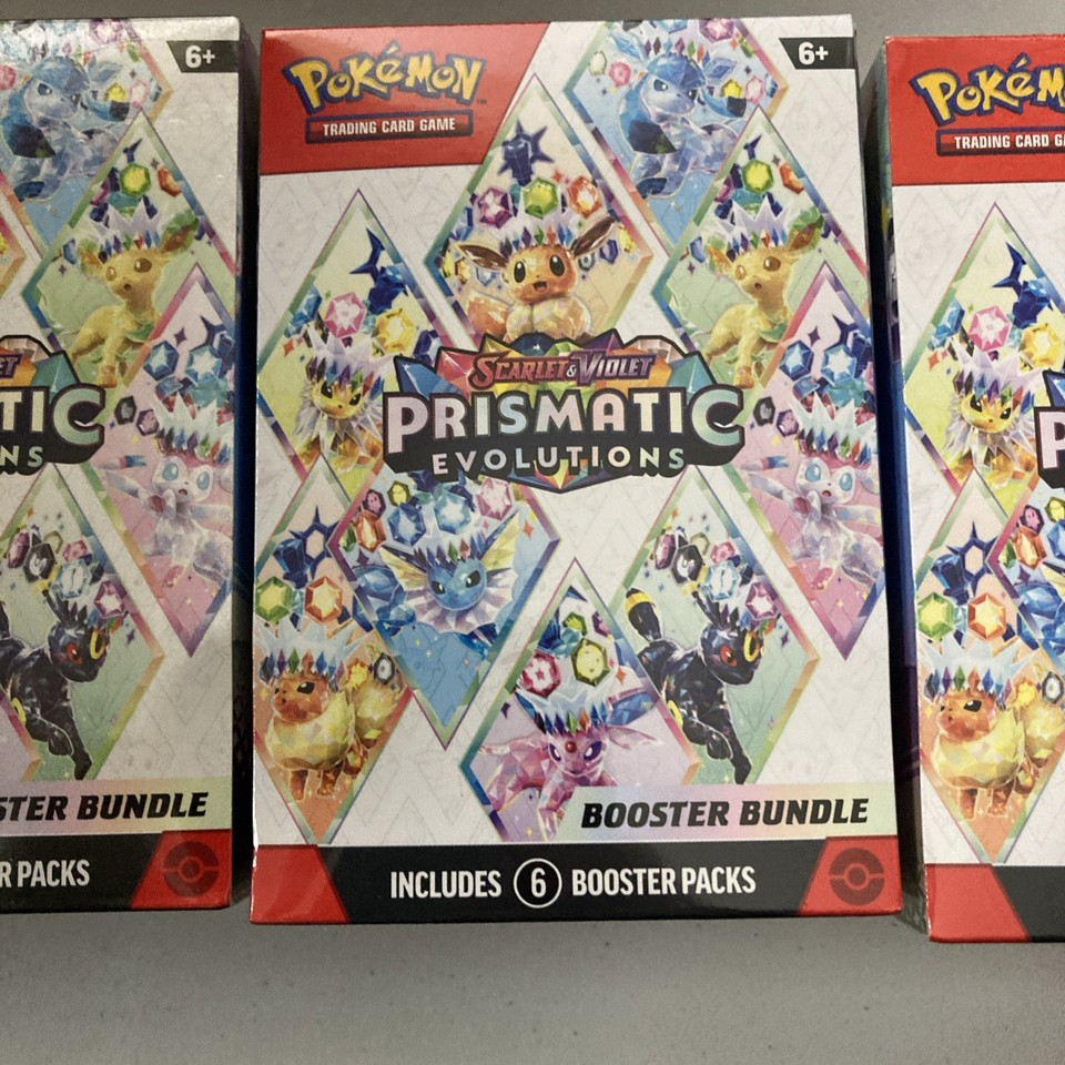 Pokémon TCG Scarlet & Violet Prismatic Evolutions Booster Bundle 3 ...