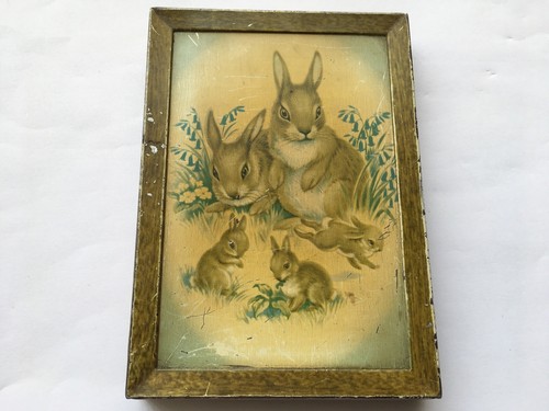 C1930s VINTAGE CHAD VALLEY RABBIT/BUNNIES THEMED TIN MONEY BOX | eBay