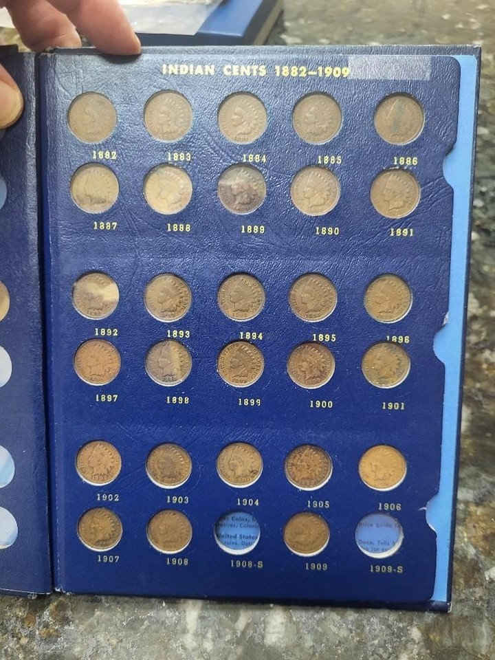 Indian Head Cent collection 41 coins in Whitman Album 2 Flying Eagles ...