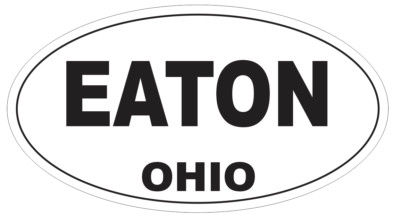 Eaton Ohio Oval Bumper Sticker or Helmet Sticker D6083 | eBay