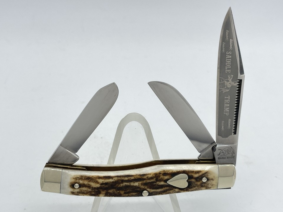 Vintage BULLDOG BRAND BD320 Saddle Tramp Genuine Stag Stockman w/ OMP ...