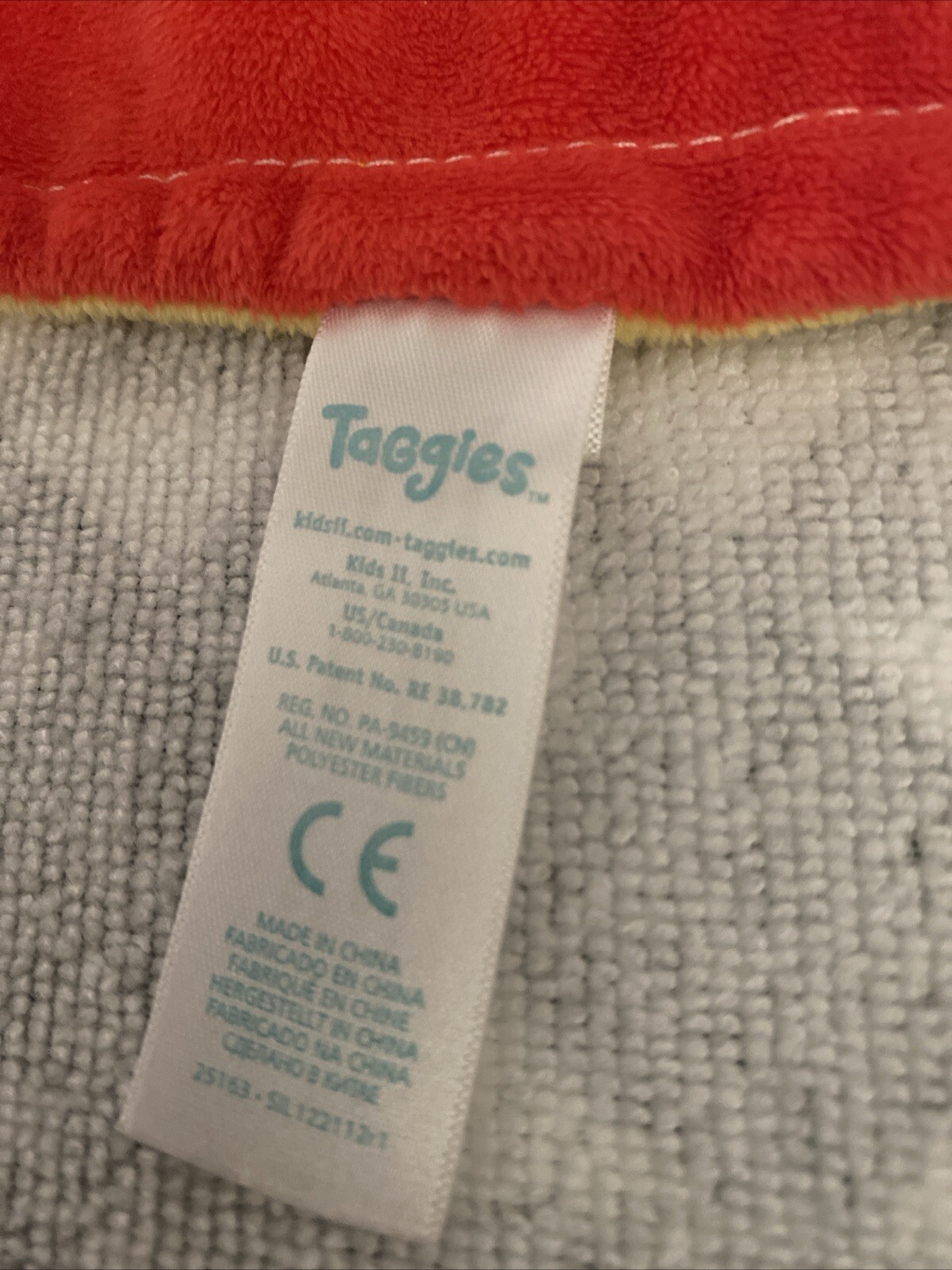 Taggies Patchkins Lion Lovey Plush Baby Security Blanket Red Green ...